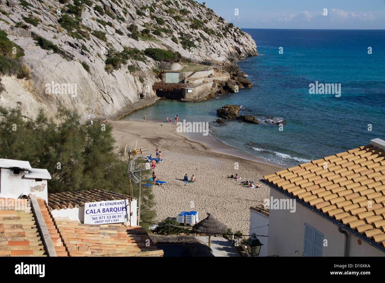 Cala Barque beach Pollenca Mallorca balearic islands Spain ...