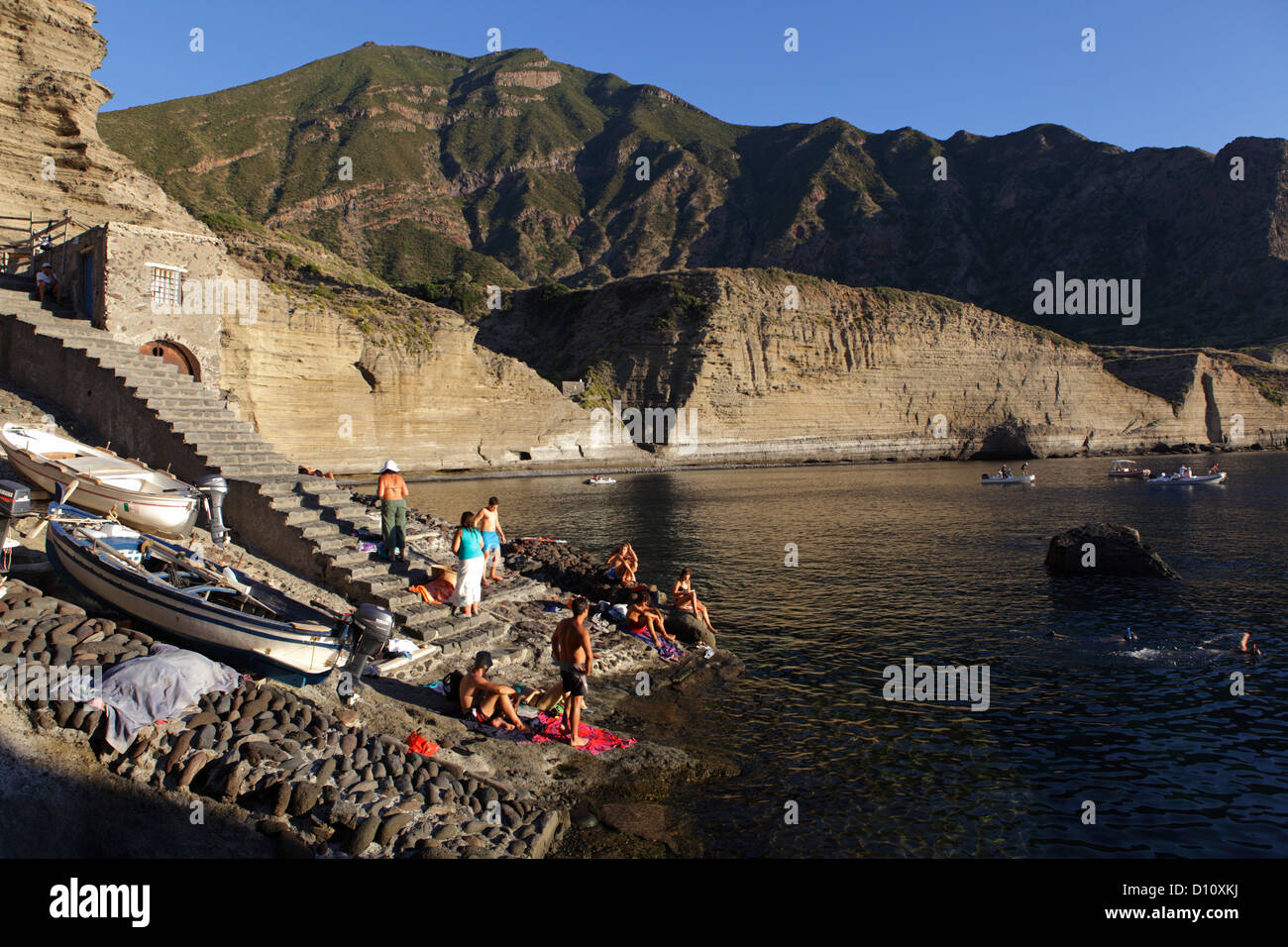 Pollara bay and Faraglione Rock, Salina, Aeolian islands, Sicily, Italy ...