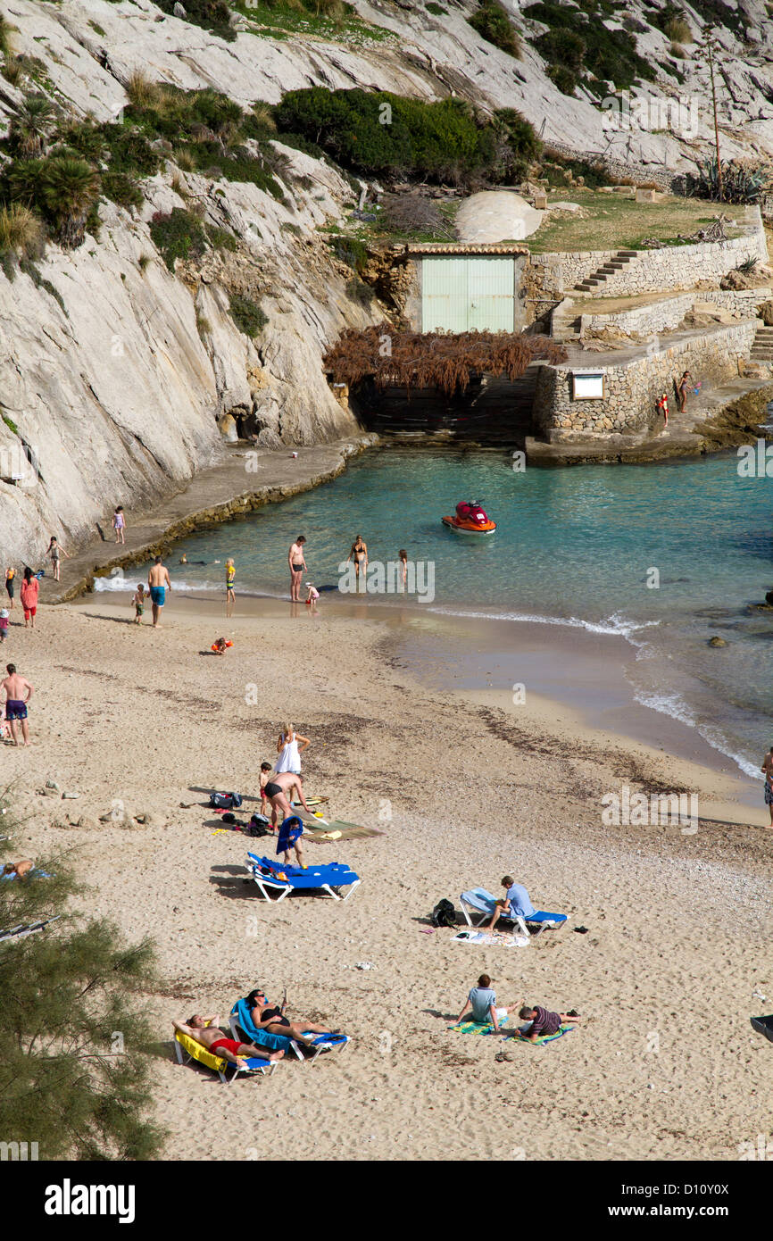Cala barque beach pollenca mallorca hi-res stock photography and images ...