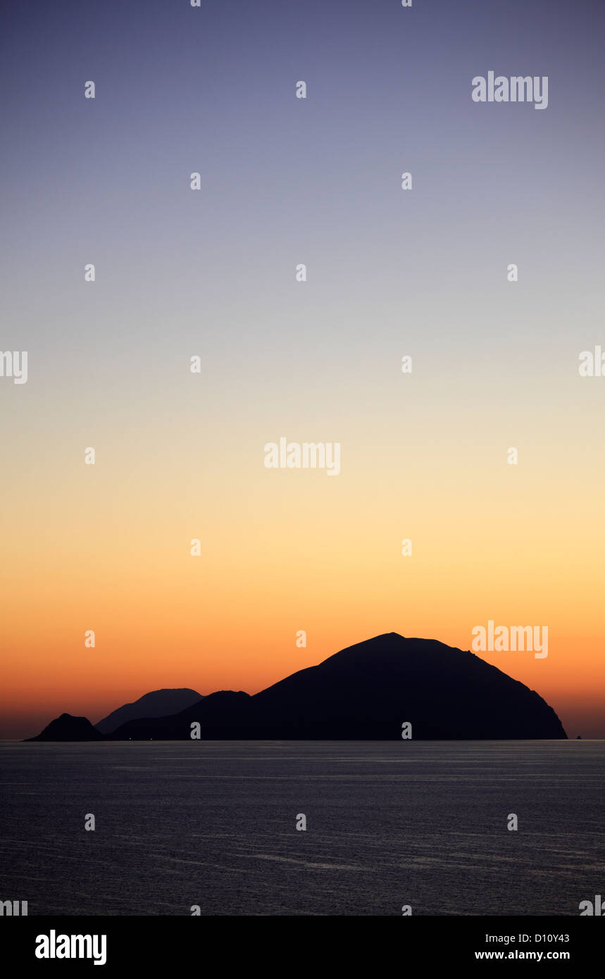 Filicudi island seen from Pollara, Salina, Aeolian islands, Sicily ...