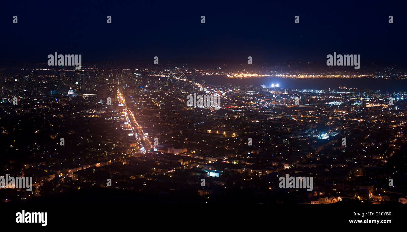 San Francisco,night view Stock Photo - Alamy