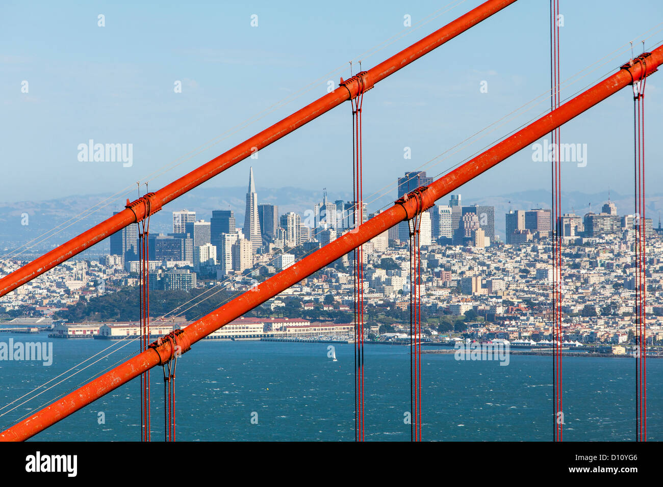 The San Francisco Golden Gate Bridge and the San Francisco Skyline ...