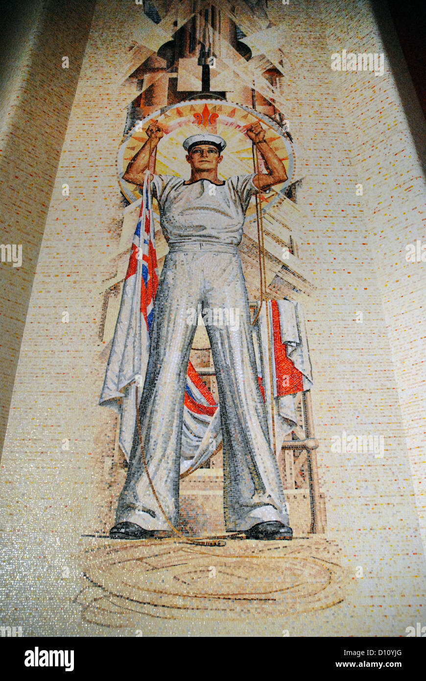 Sailor mosaic inside the Tomb of the Unknown Soldier at the Australian ...