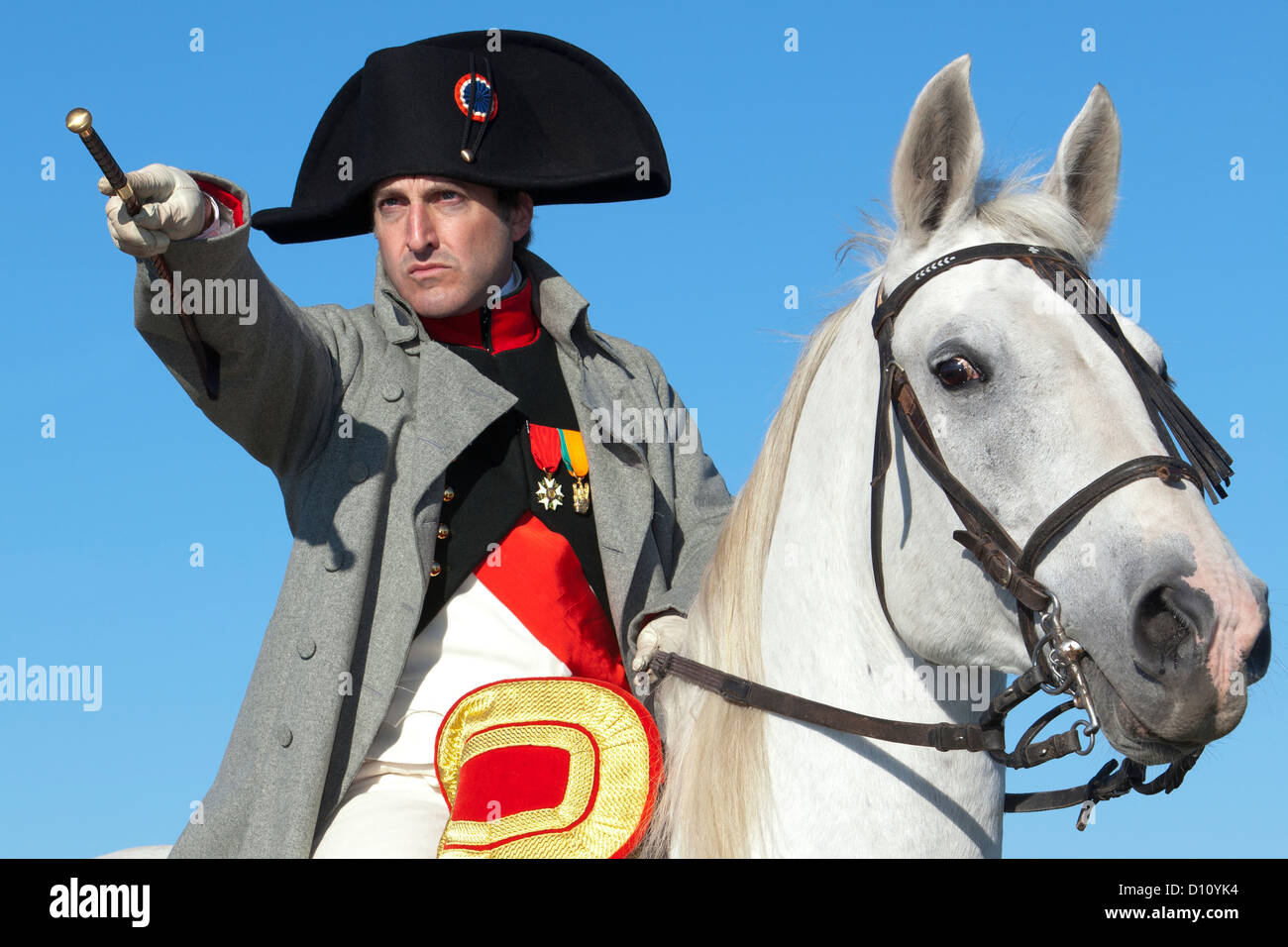 Napoleon Bonaparte commanding his troops at the Battle of Jena ...