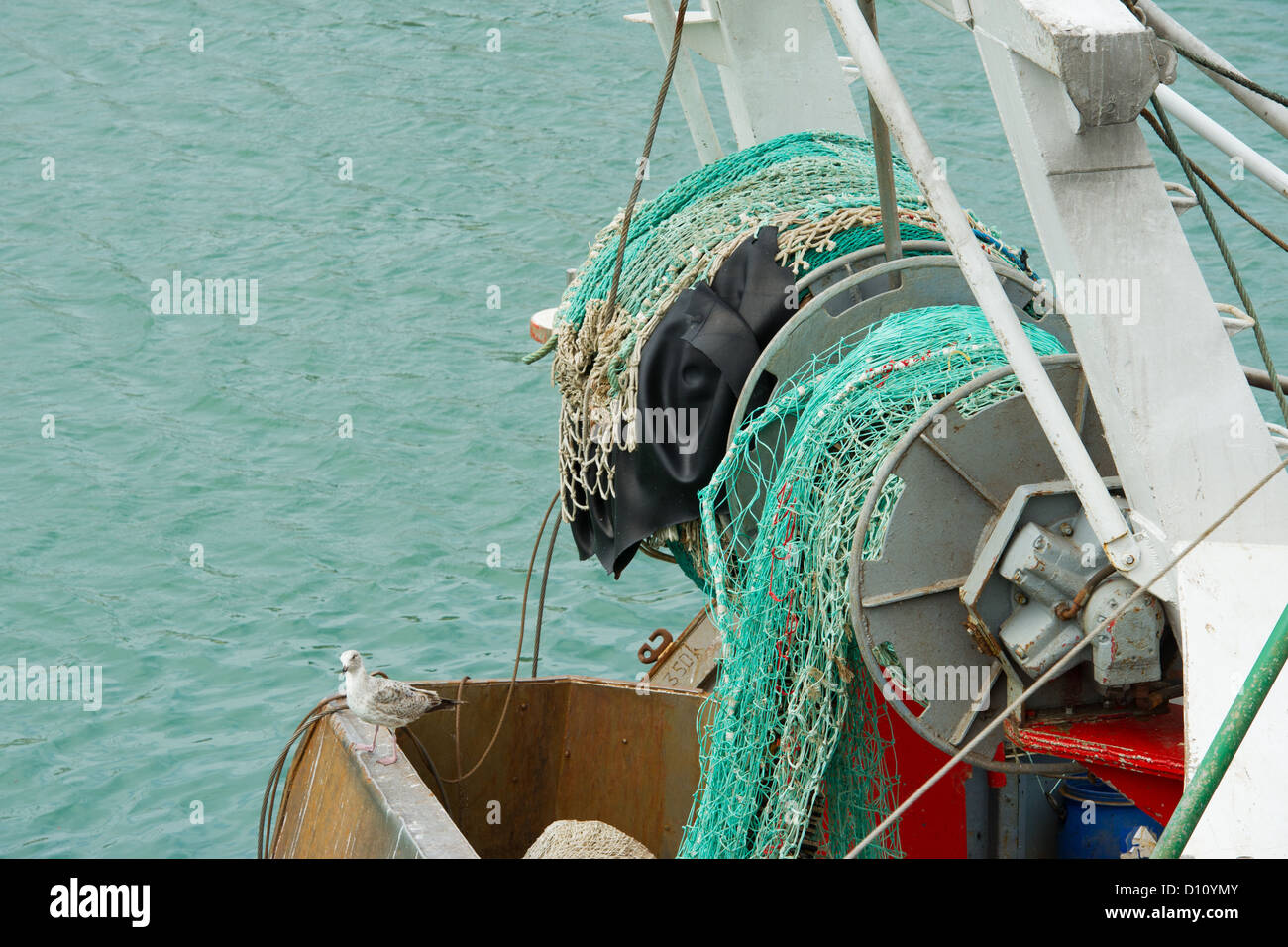 Detail backside of a fishing boat Stock Photo - Alamy