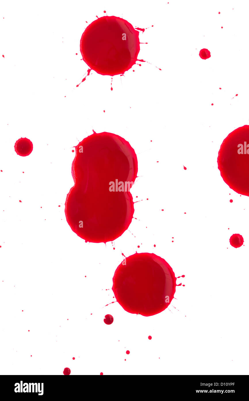 Blood or ink droplets Stock Photo - Alamy