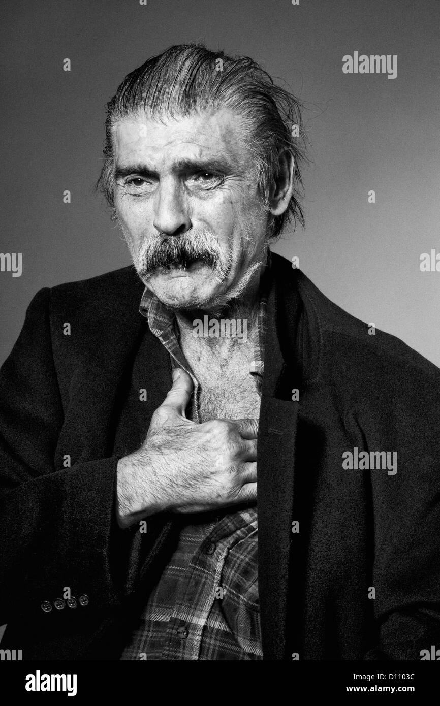 Upset man sad expression Black and White Stock Photos & Images - Alamy