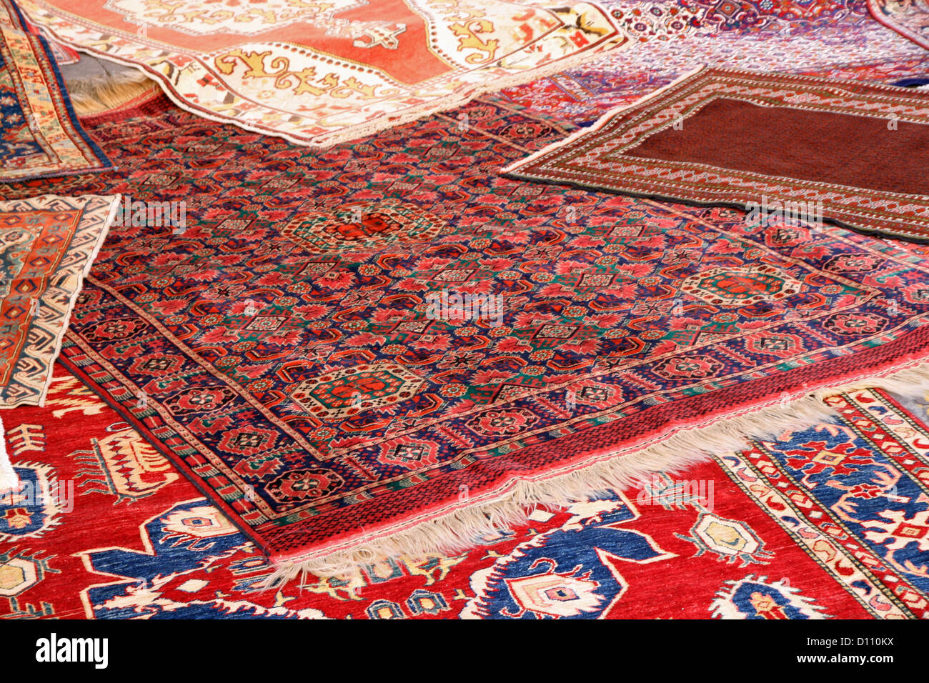 beautiful collection of valuable and colorful carpets of Afghan origin ...