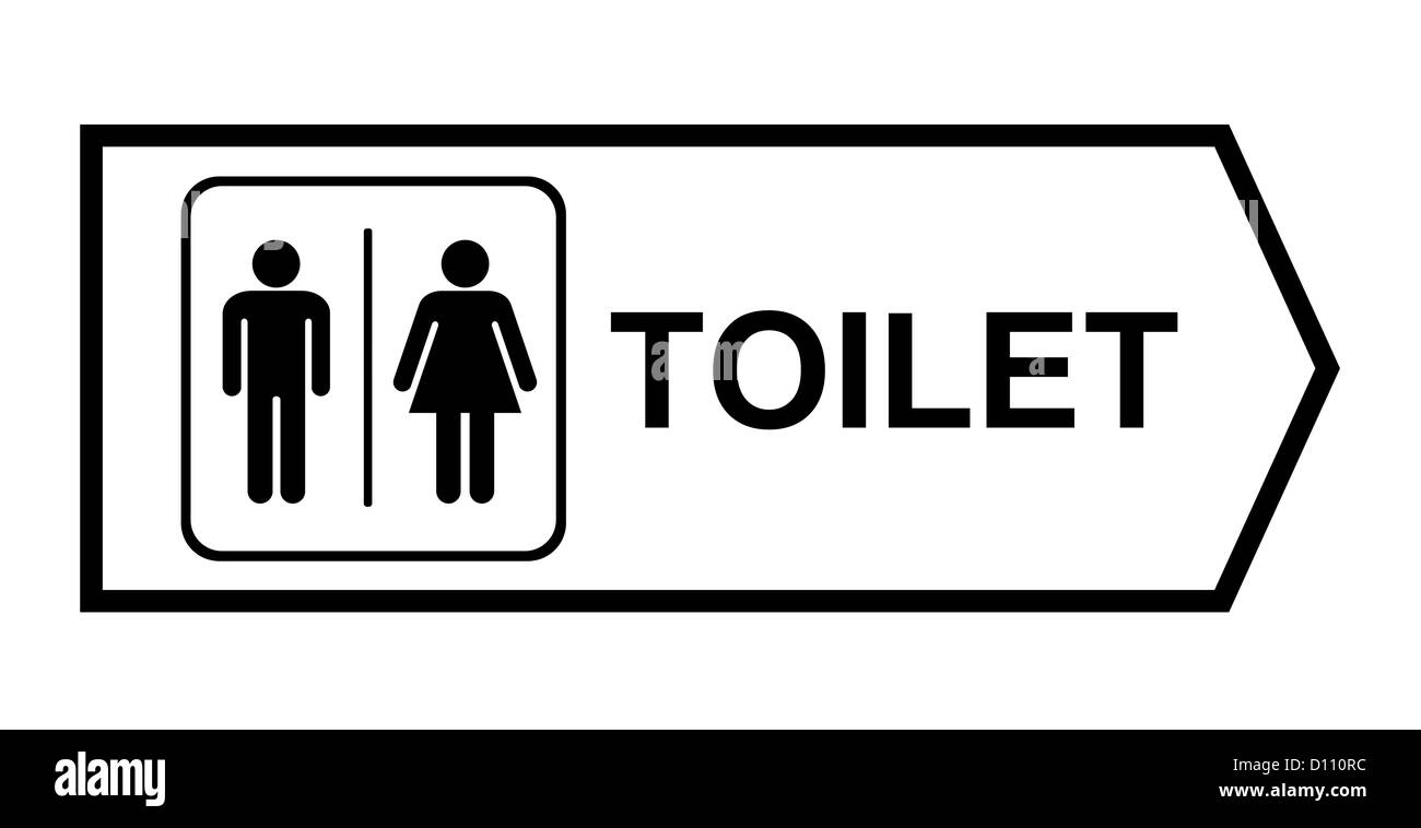 toilet sign on white background Stock Photo - Alamy