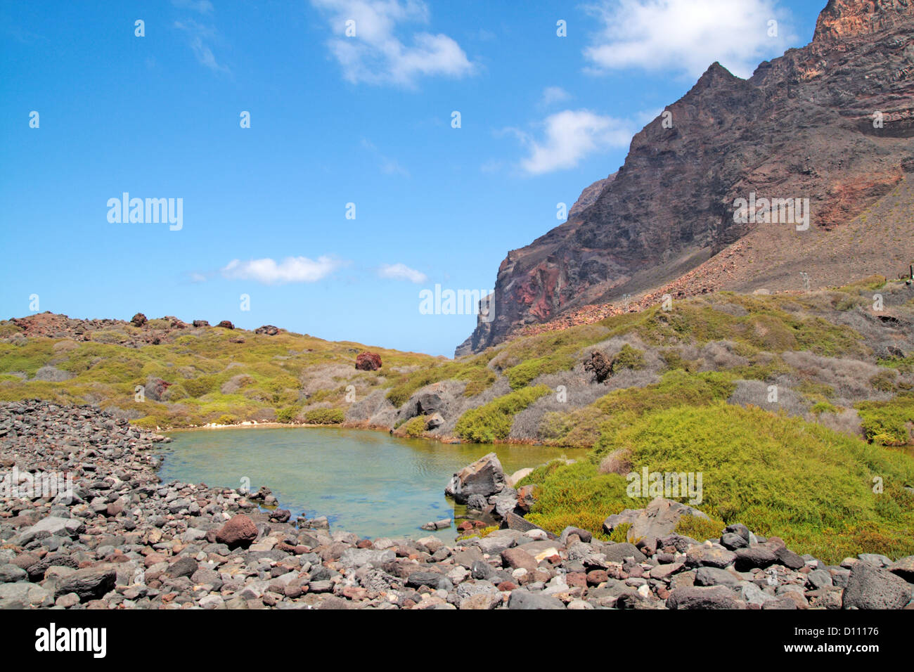 small pond in La Gomera island (Natural Reserve Stock Photo - Alamy
