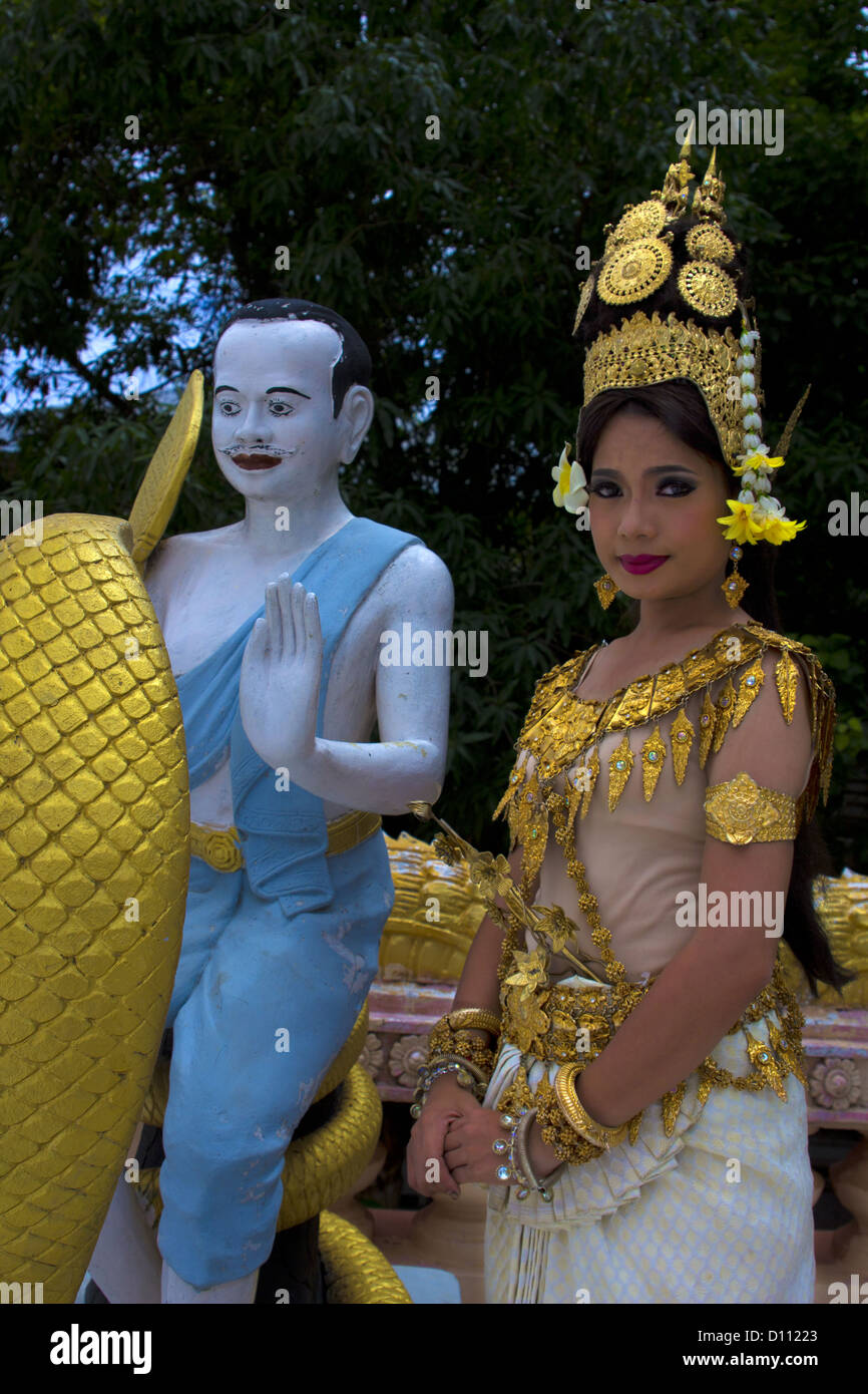 Apsara Dancer beautiful supernatural female in asian mythology Stock ...