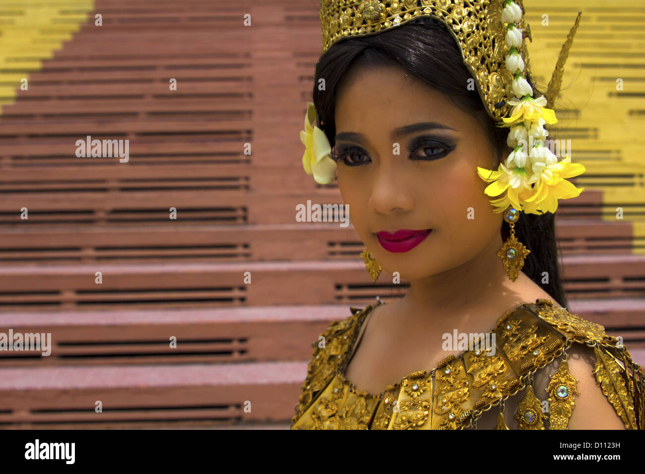 Apsara Dancer beautiful supernatural female in asian mythology Stock ...