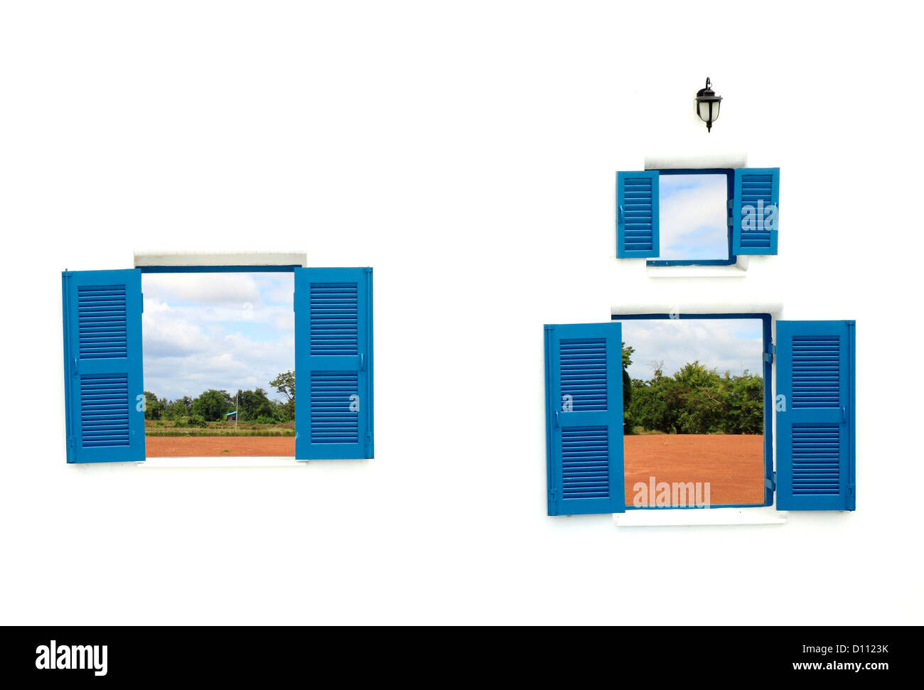 White interior windows view Cut Out Stock Images & Pictures - Alamy