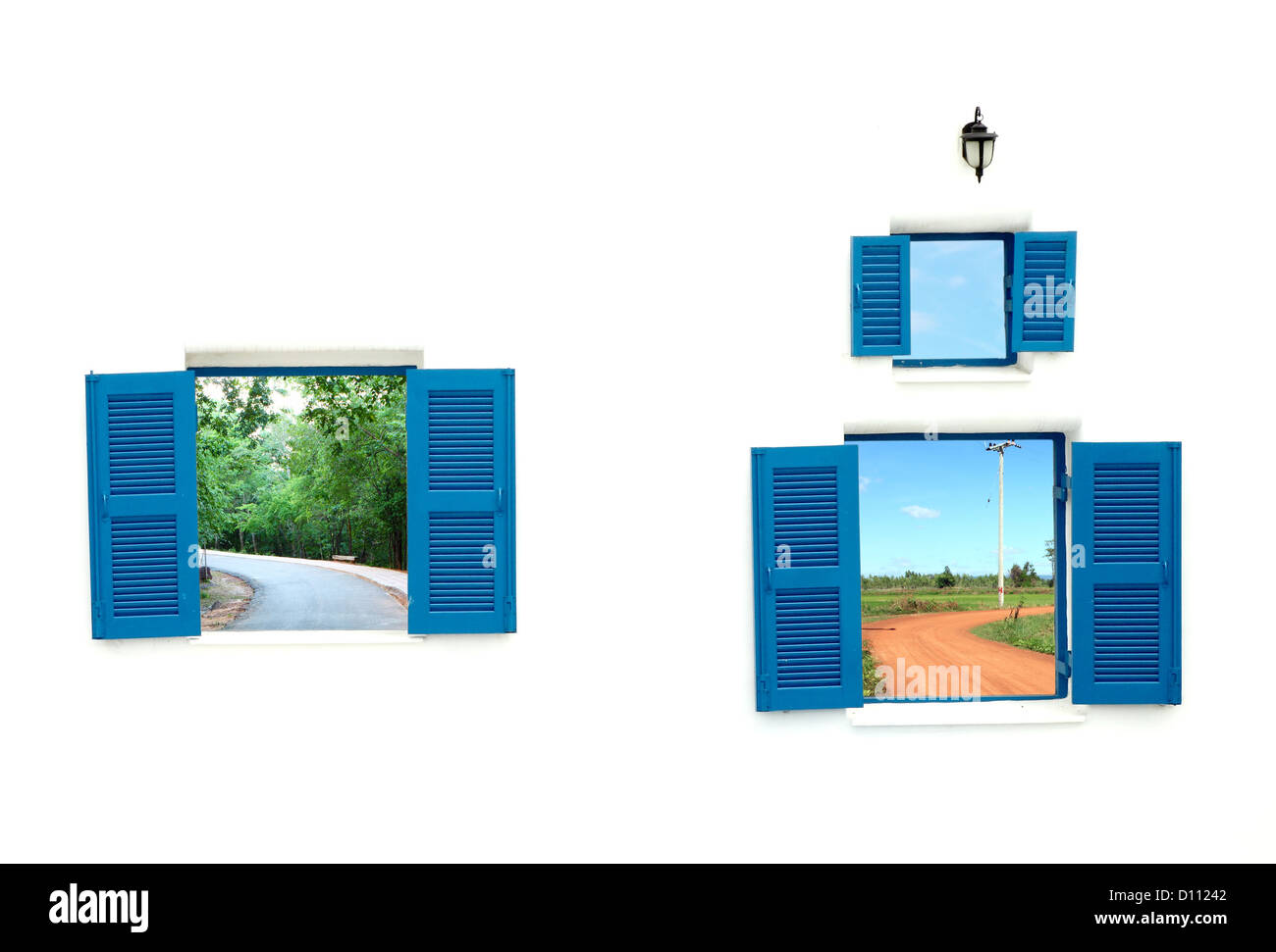 Open road curve Cut Out Stock Images & Pictures - Alamy