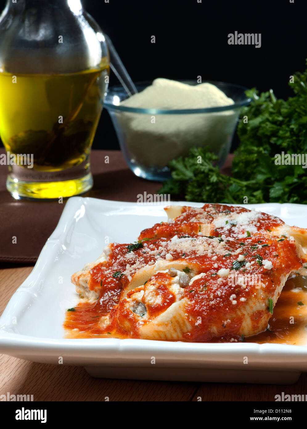 Stuffed Shells Pasta Stock Photo - Alamy