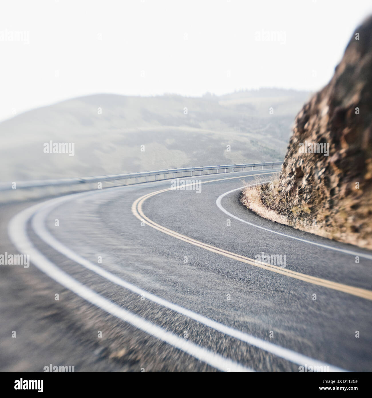 Curving Two Lane Road Stock Photo - Alamy