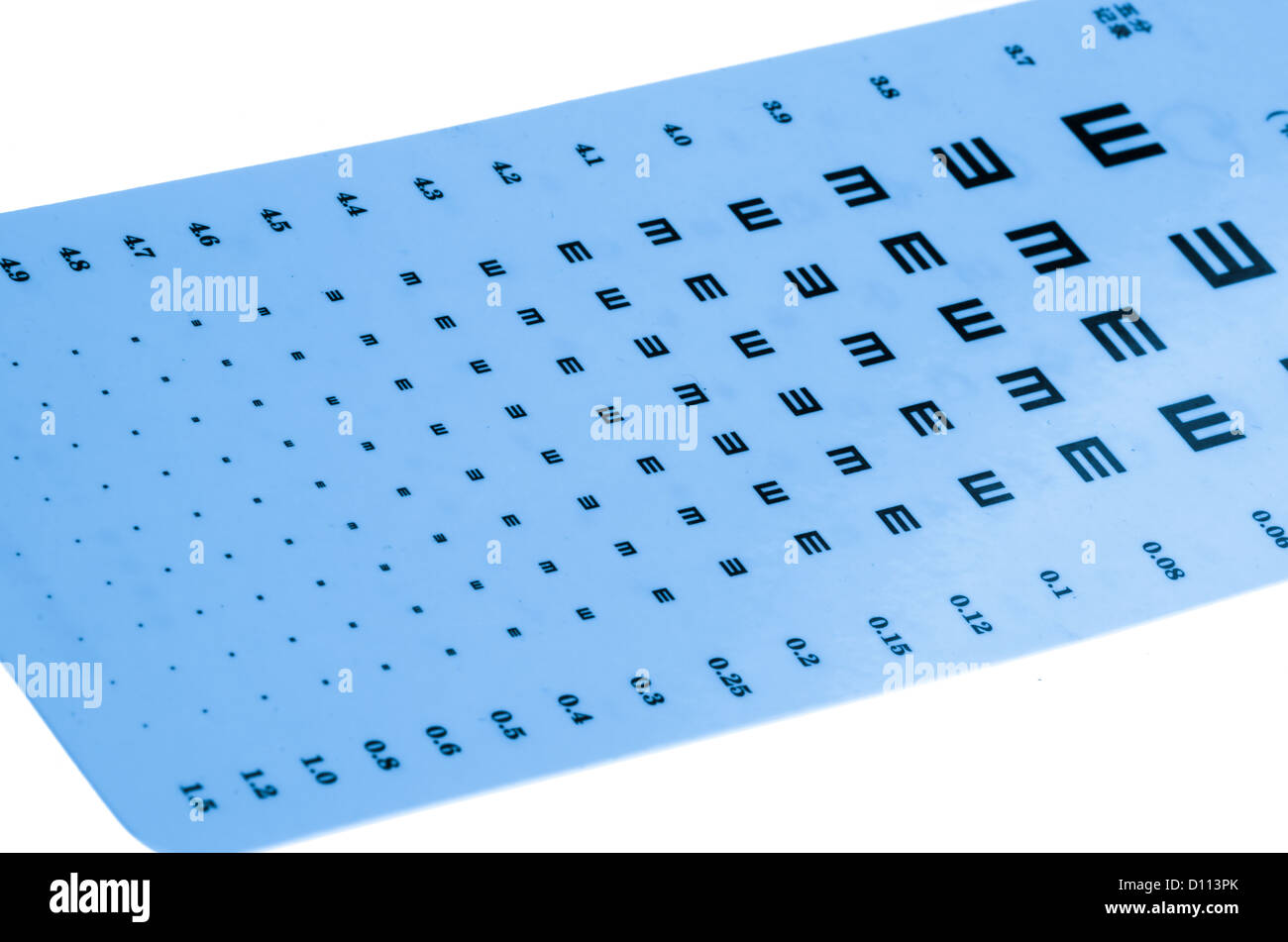 medical eye chart background Stock Photo - Alamy