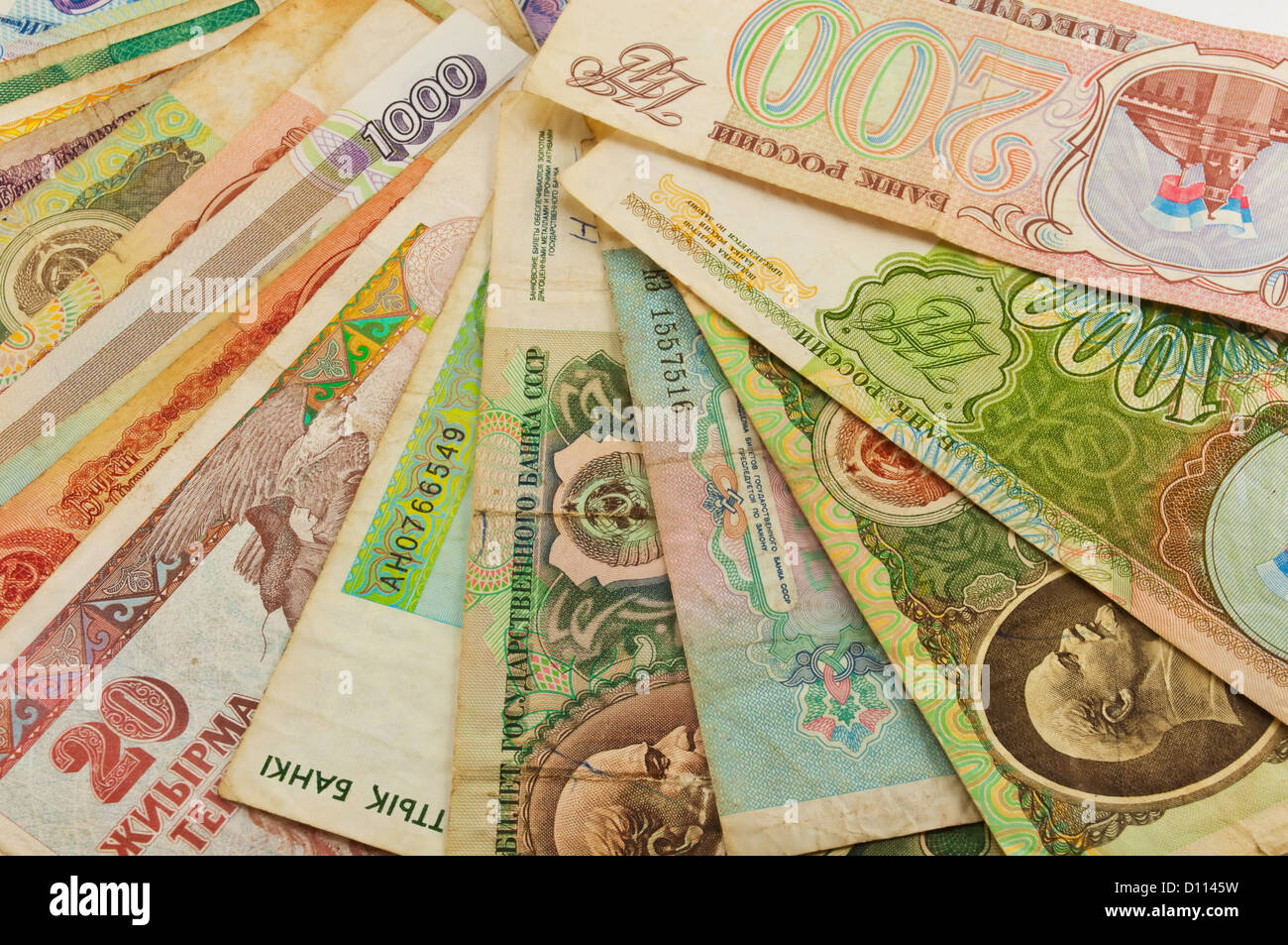 banknotes of the different countries Stock Photo - Alamy
