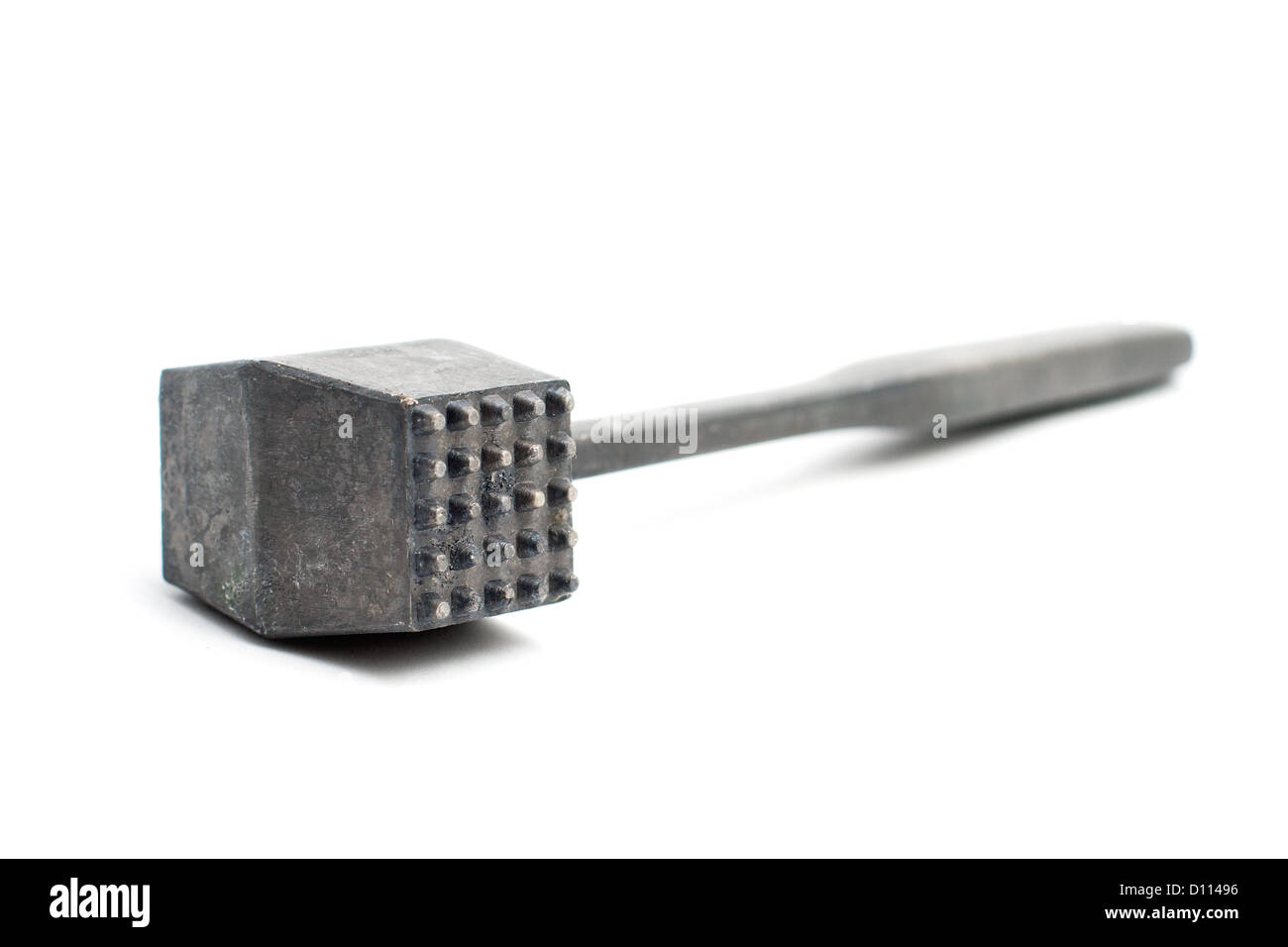 metal meat hammer isolated on white background Stock Photo - Alamy