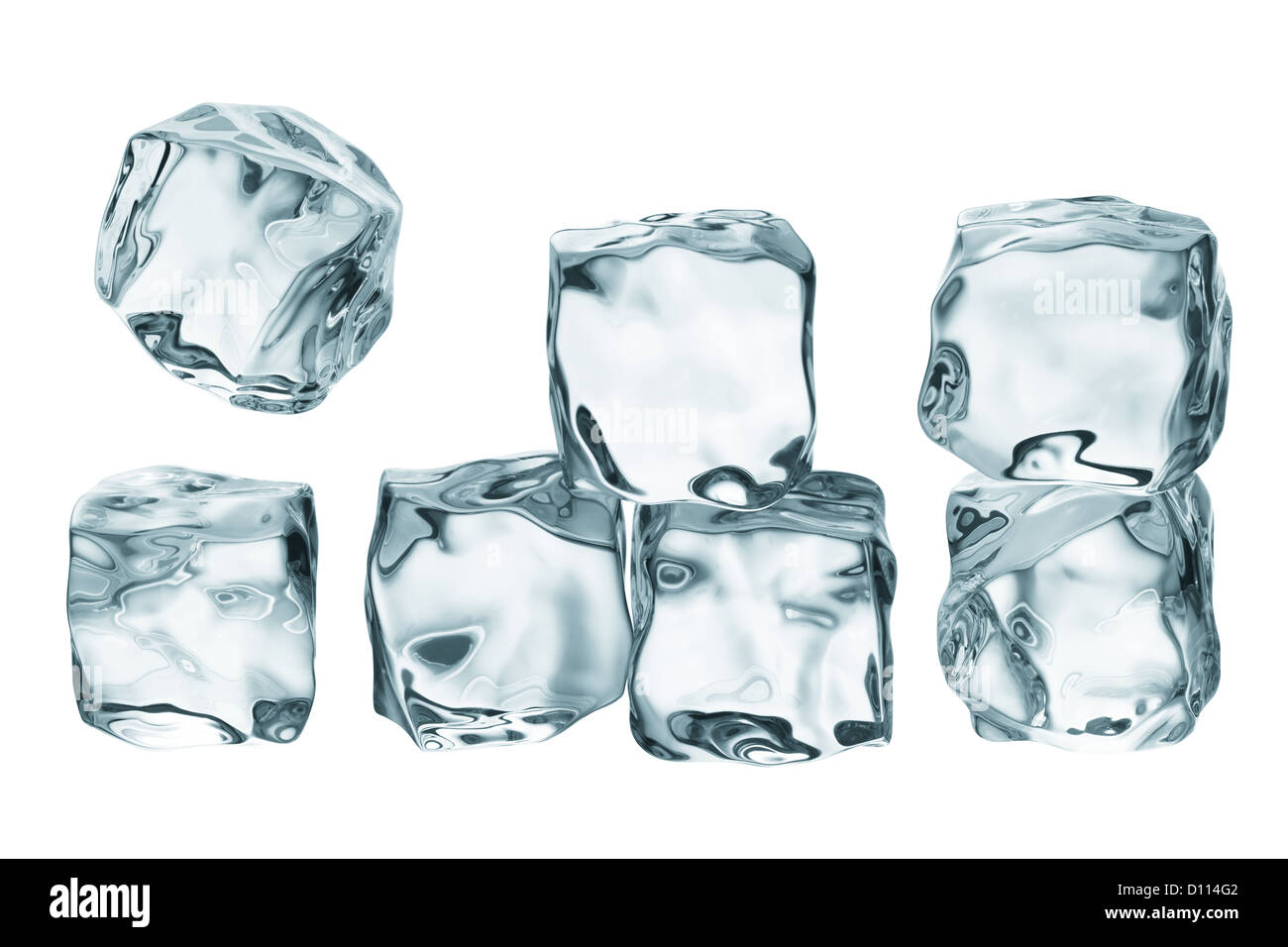 stack of ice cubes isolated on white background Stock Photo - Alamy