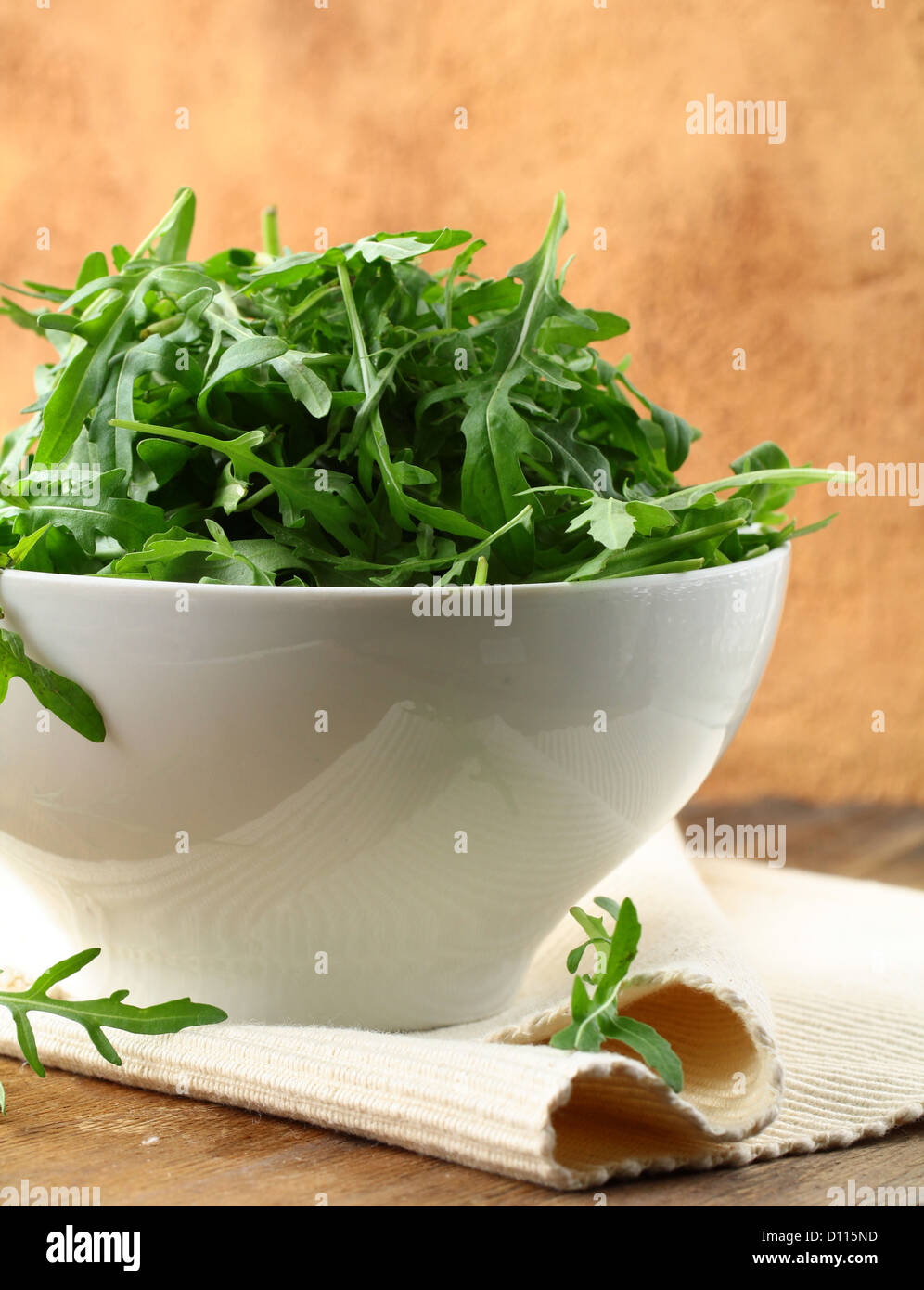 bowl of fresh green, natural arugula Stock Photo - Alamy