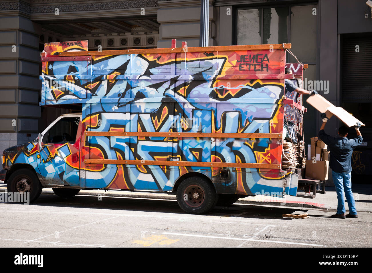 Graffiti painted van, San Francisco Stock Photo - Alamy
