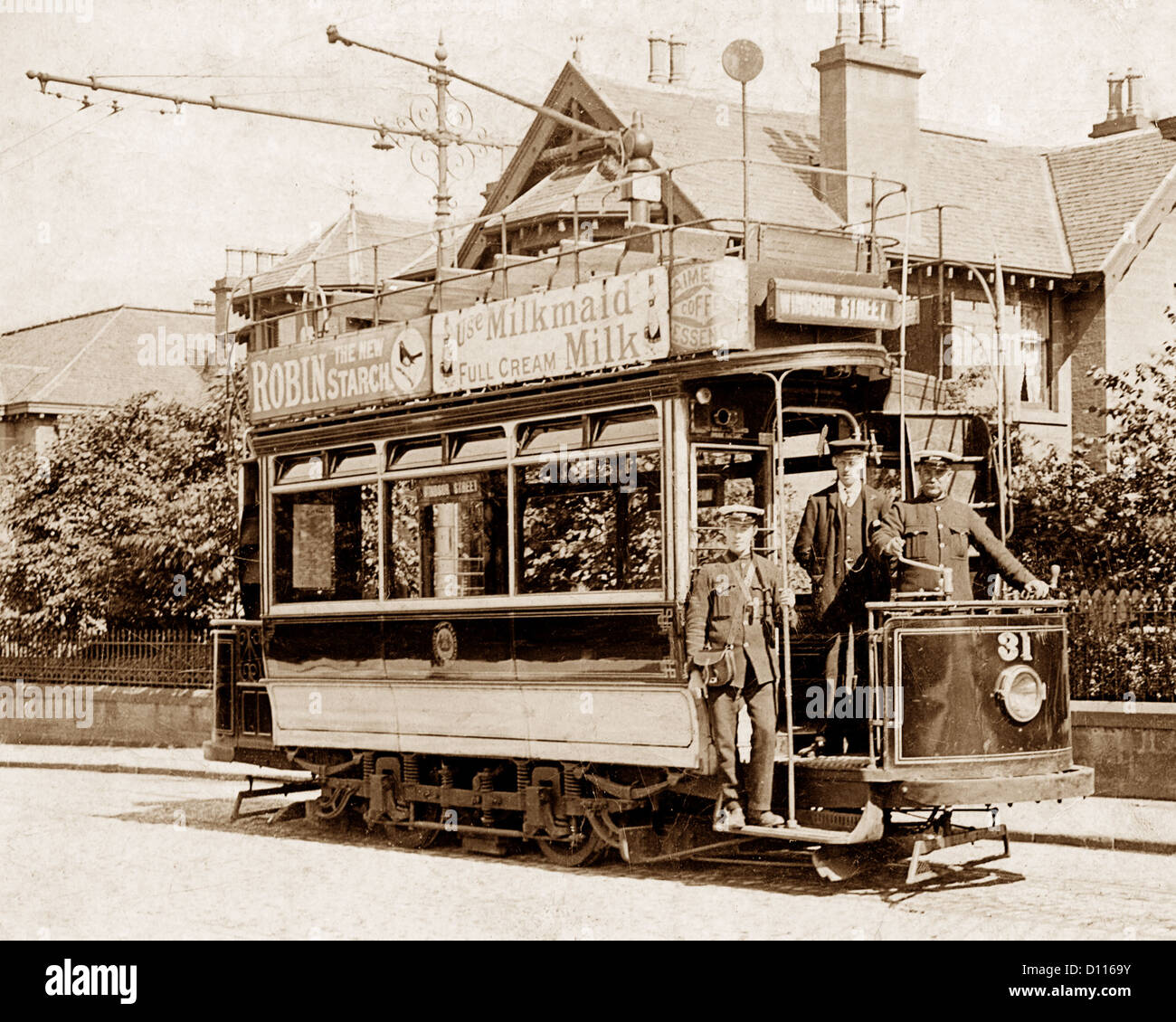 Dundee tram Edwardian period Stock Photo - Alamy