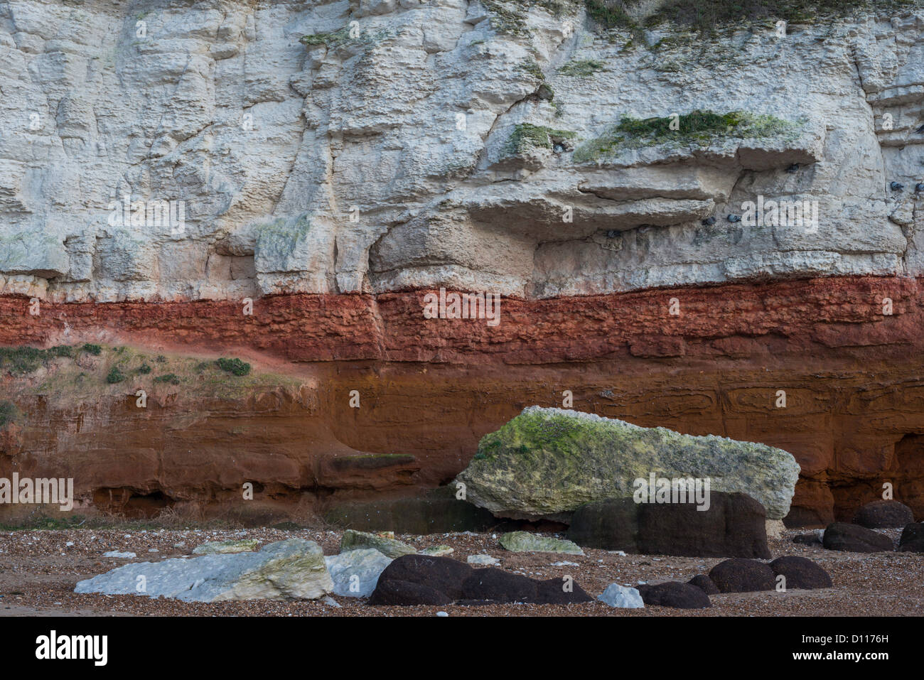 Hunstanton Cliff, Norfolk, England, the type section of the Cretaceous ...