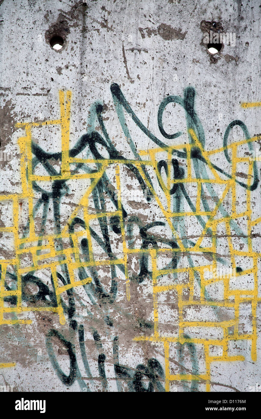 Remnants of the Berlin wall near the Axel Springer building, Berlin ...