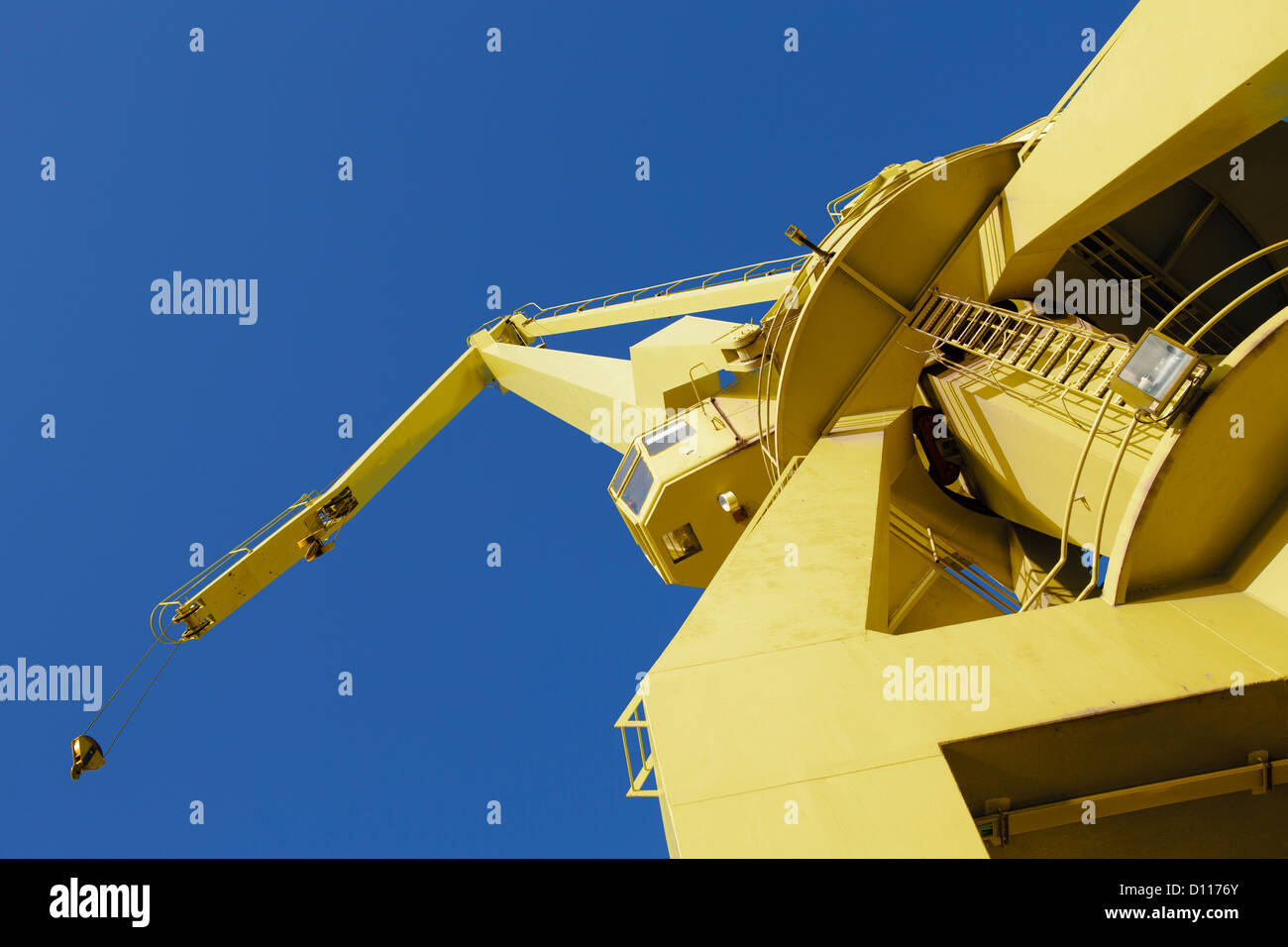 Industrial Yellow Crane Stock Photo - Alamy