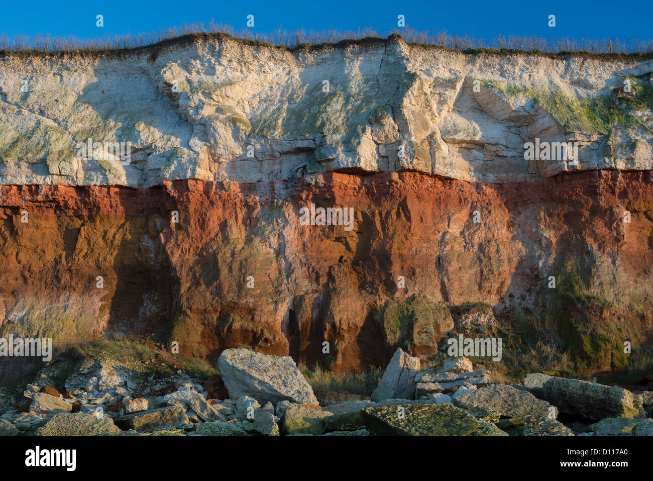 Hunstanton Cliff, Norfolk, England, the type section of the Cretaceous ...
