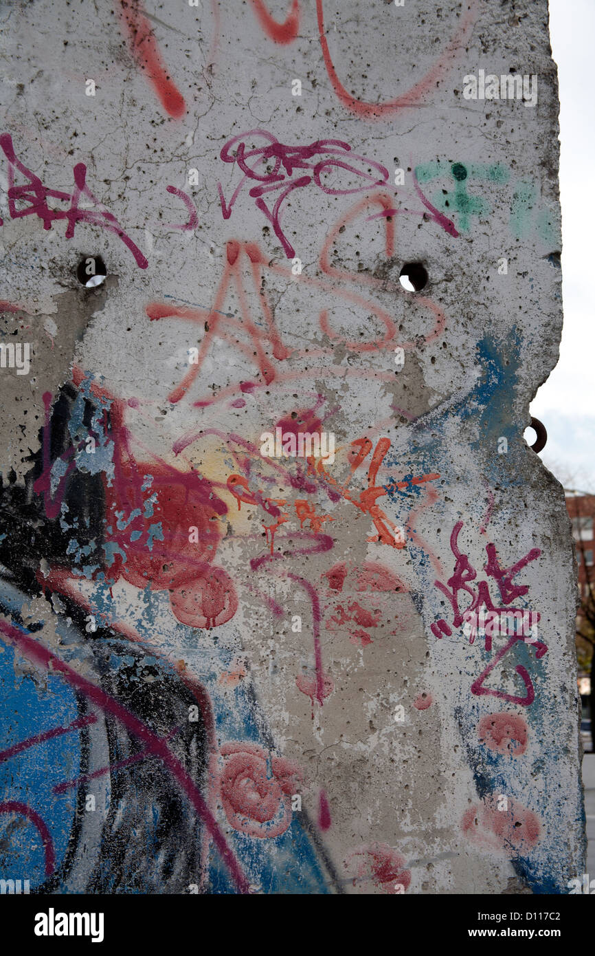Remnants of the Berlin wall near the Axel Springer building, Berlin ...