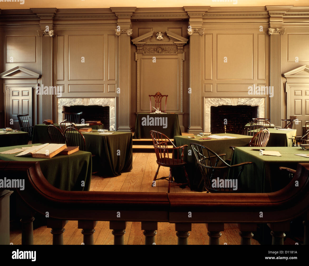 INTERIOR OF SIGNERS ROOM INDEPENDENCE HALL PHILADELPHIA PA Stock Photo ...