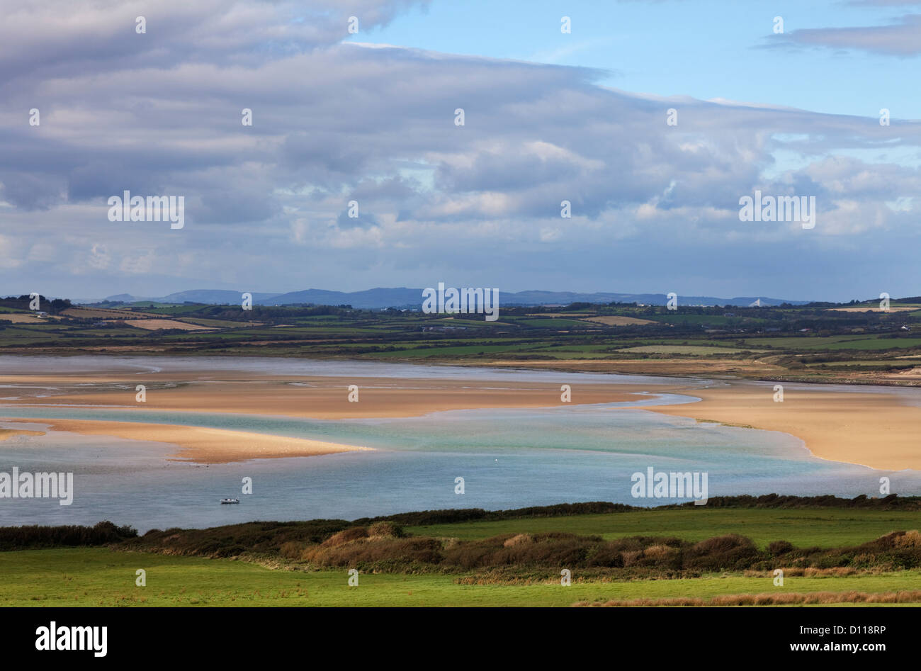 Inshore fishing boat in the Backstrand in Tramore Bay, Tramore, County ...
