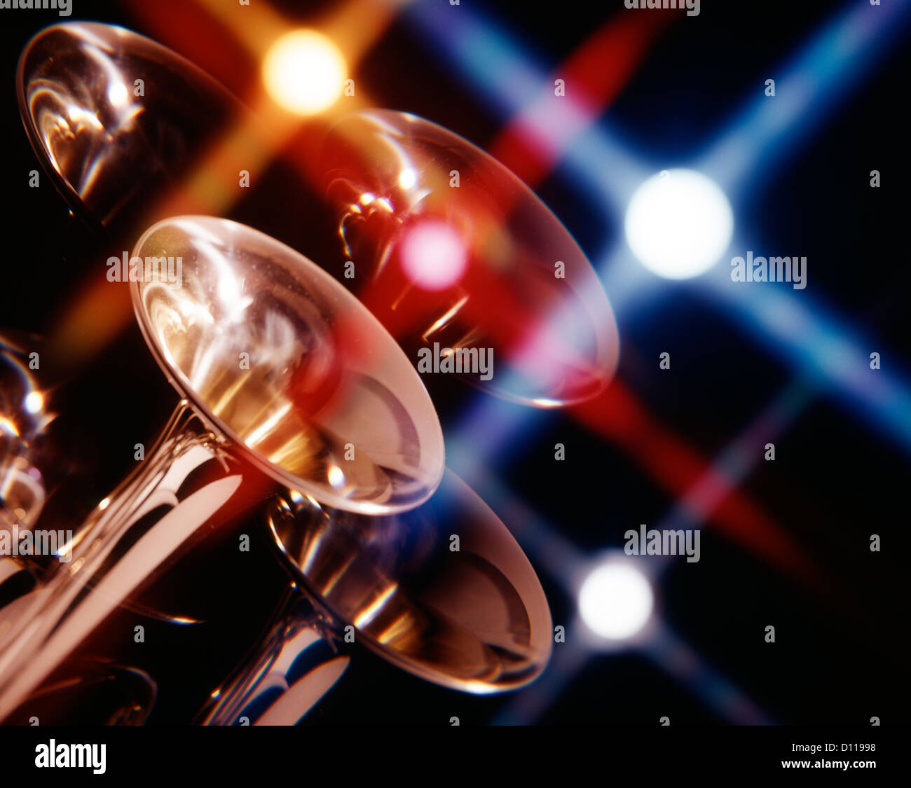 1970s 1980s HORNS COLORFUL STAGE LIGHTS Stock Photo - Alamy