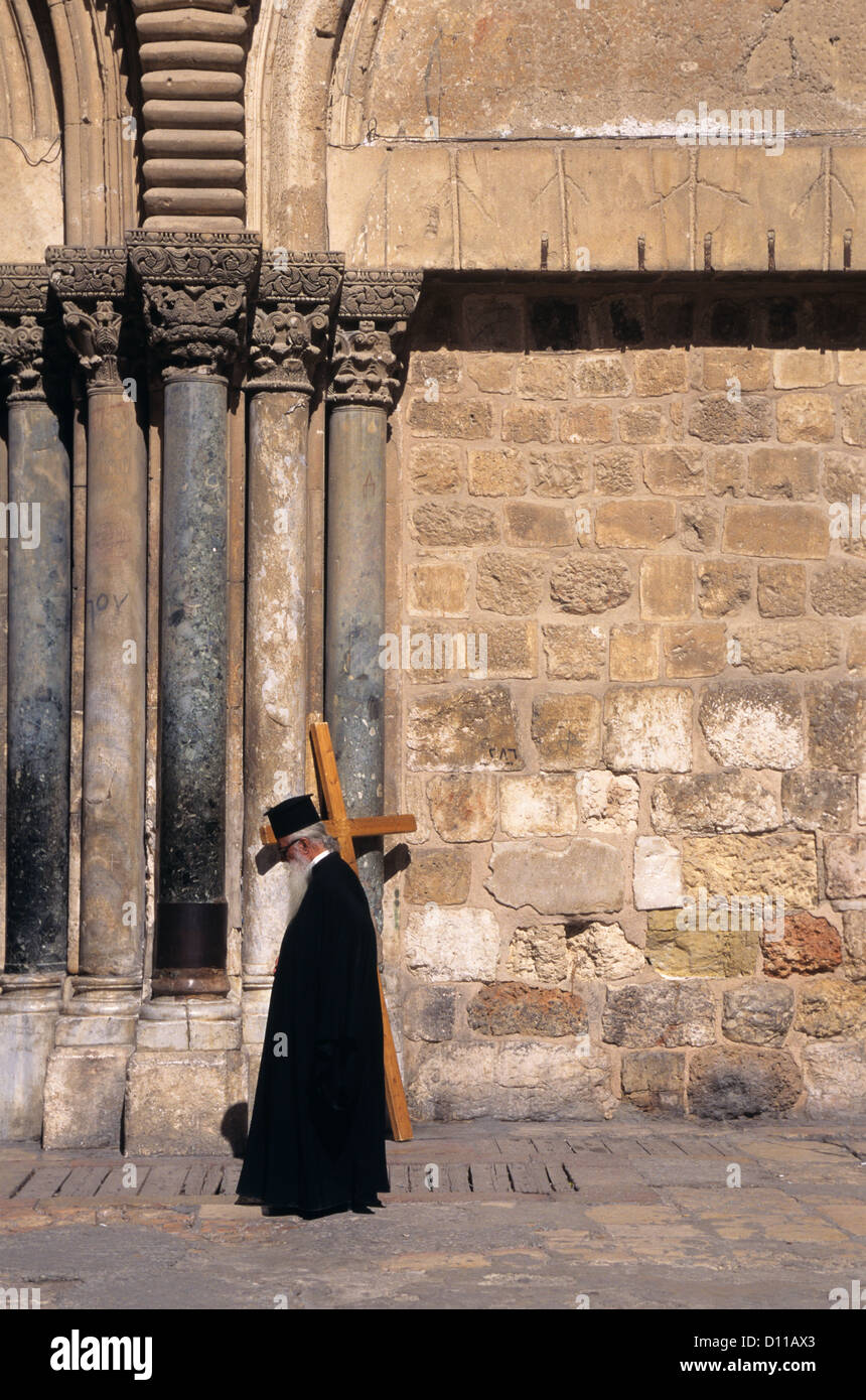1990s JERUSALEM ISRAEL CHURCH OF THE HOLY SEPULCHER ARMENIAN PRIEST ...