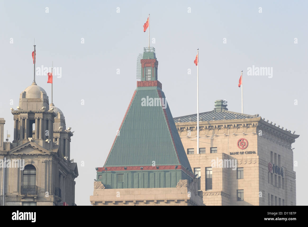 Shanghai Bund view old houses Stock Photo - Alamy