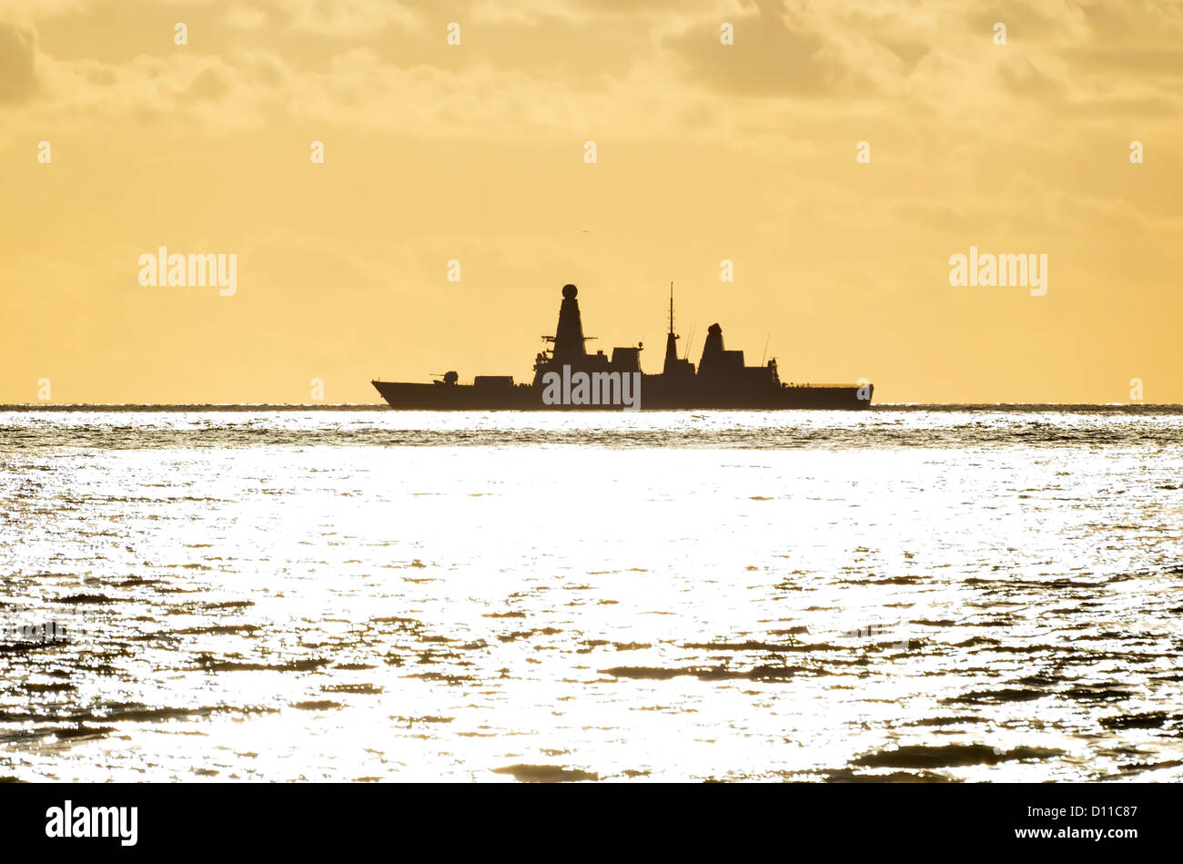 Destroyer at Sea Stock Photo - Alamy