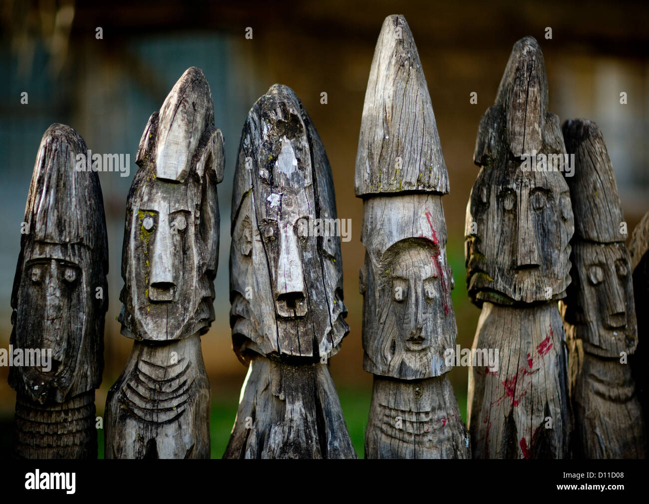 Konso Wagas Statues Representing Dead Konso Tribe Chiefs Or Heros, Omo ...