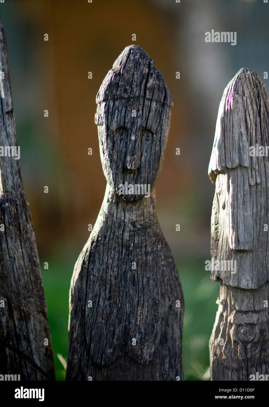 Konso Wagas Statues Representing Dead Konso Tribe Chiefs Or Heros, Omo ...
