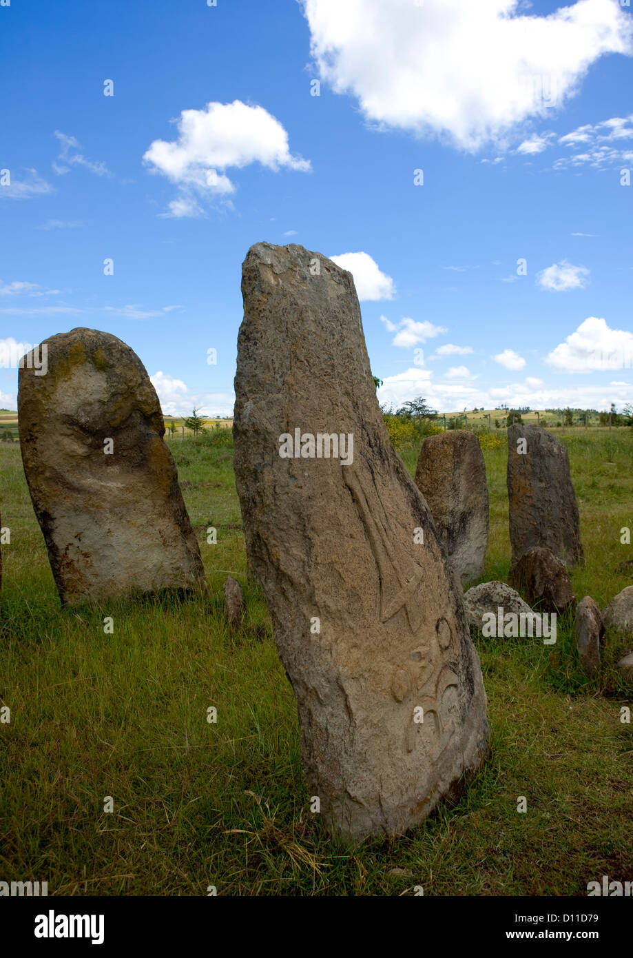 Site Of Tiya, Unesco World Heritage Site, Tiya, Ethiopia Stock Photo ...