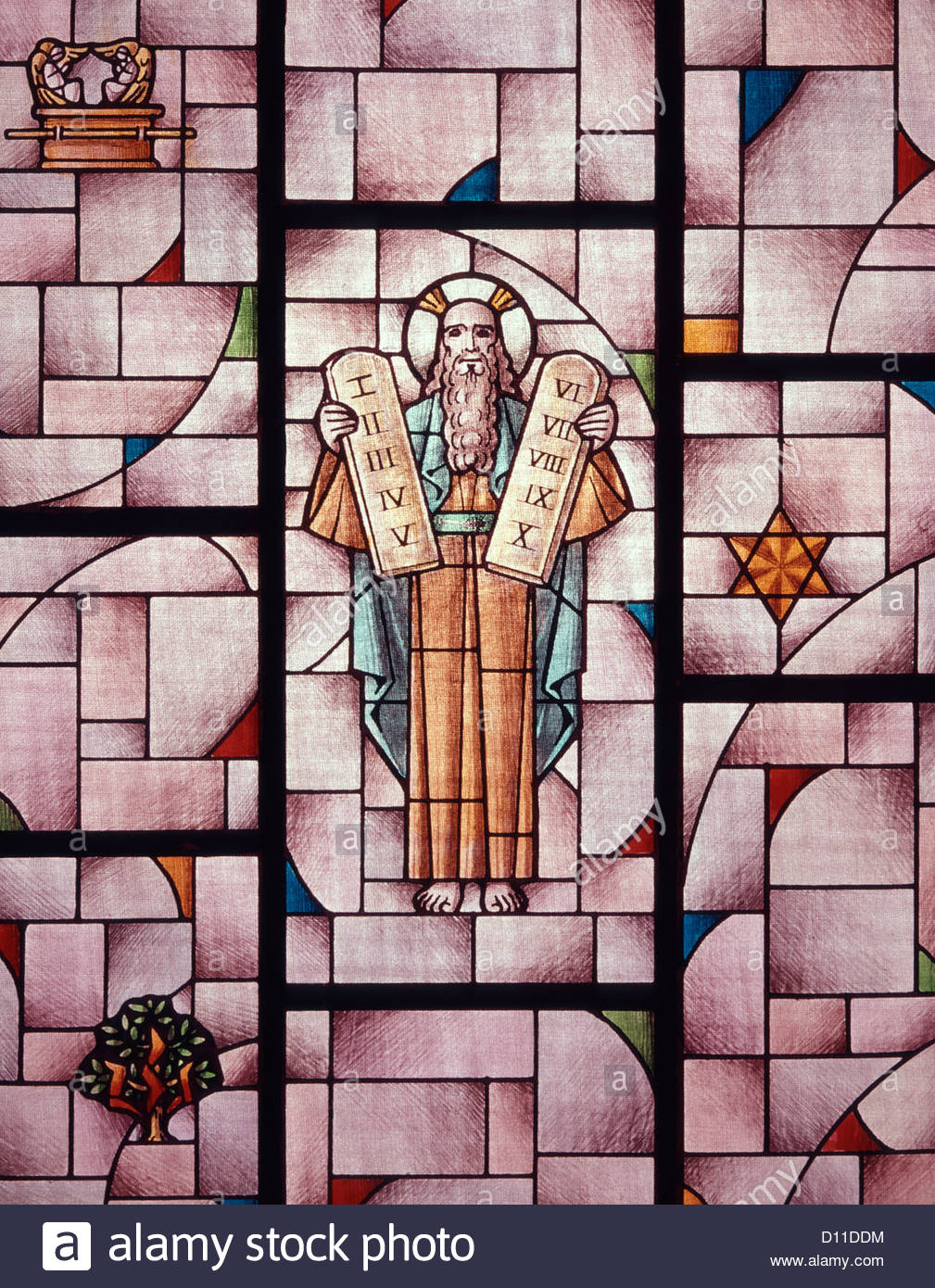Moses Stained Glass Window Stock Photos & Moses Stained Glass Window ...