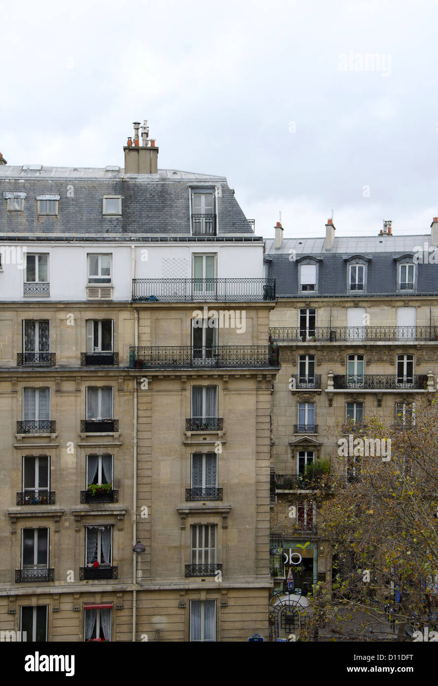 France paris haussmann style buildings hi-res stock photography and ...