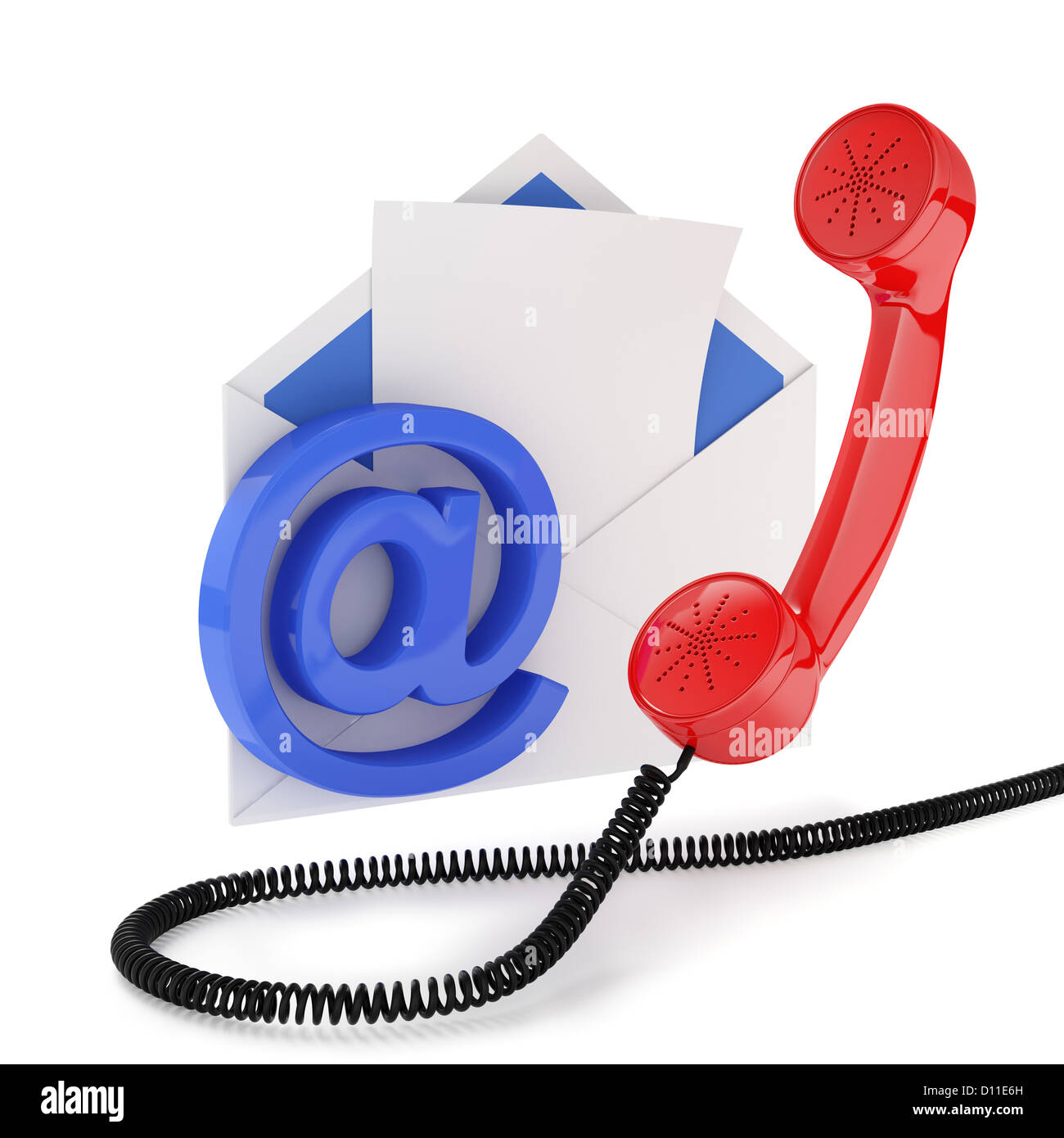 3d illustration of comunication concept. Isolated on white background ...