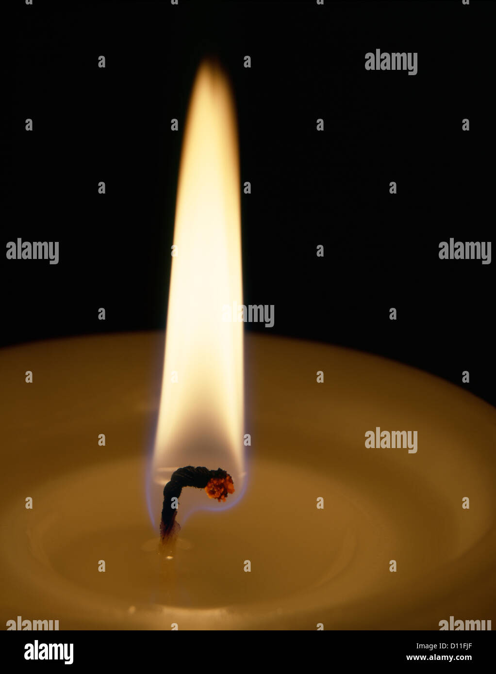 1970s FLAME FIRE CANDLE WICK WAX Stock Photo - Alamy