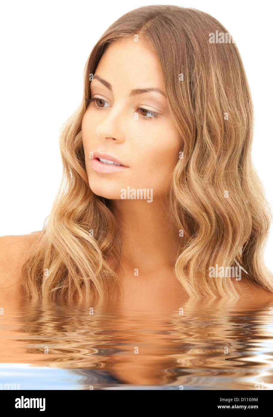 lovely woman in water Stock Photo - Alamy