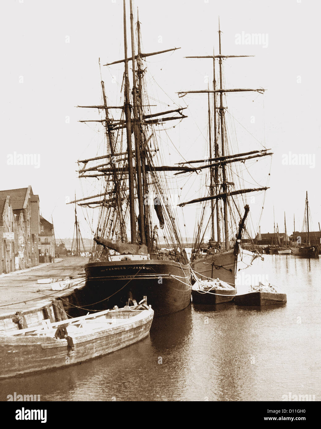 Harwich Docks Victorian period Stock Photo - Alamy