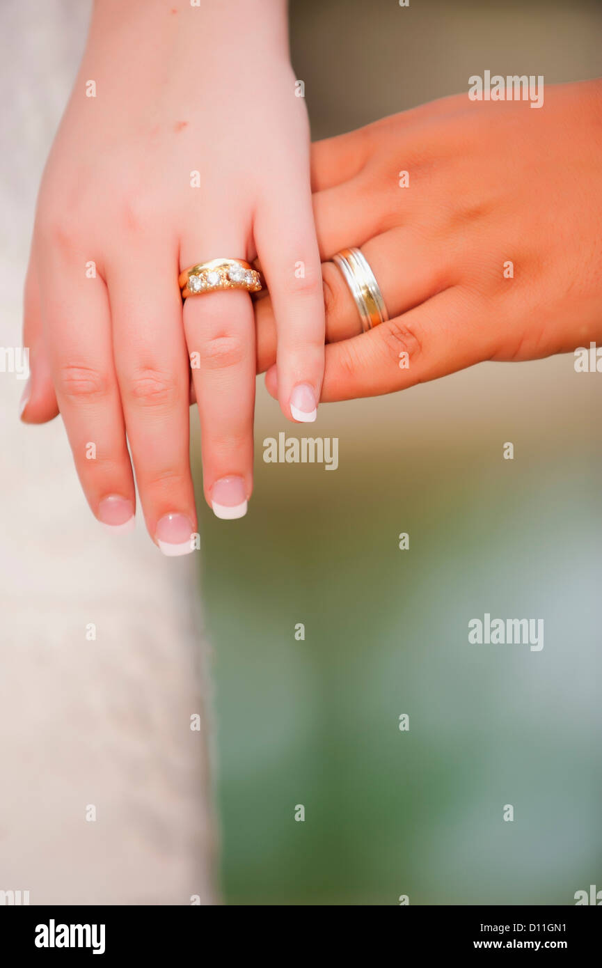 USA, Texas, Close up wedding rings Stock Photo - Alamy