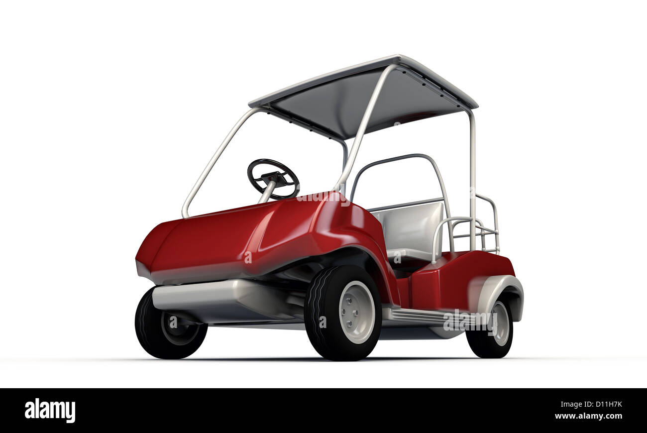 golf cart isolated on white background Stock Photo - Alamy
