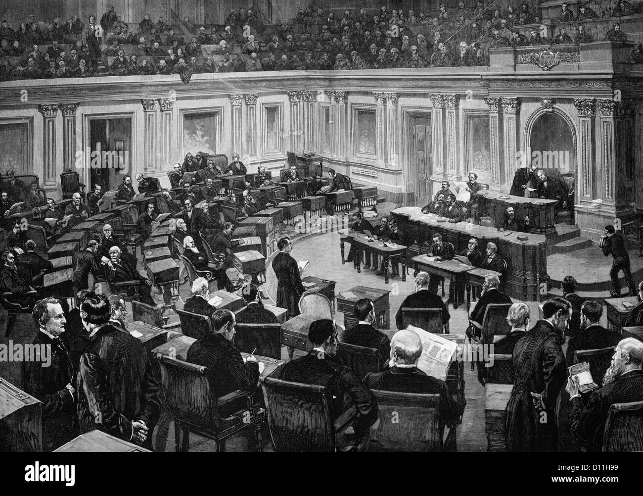 1880s 1886 SENATORS MEETING IN UNITED STATES SENATE WASHINGTON DC ...